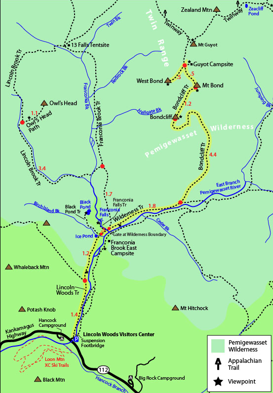 Hiking Mount Bond - NH White Mountains