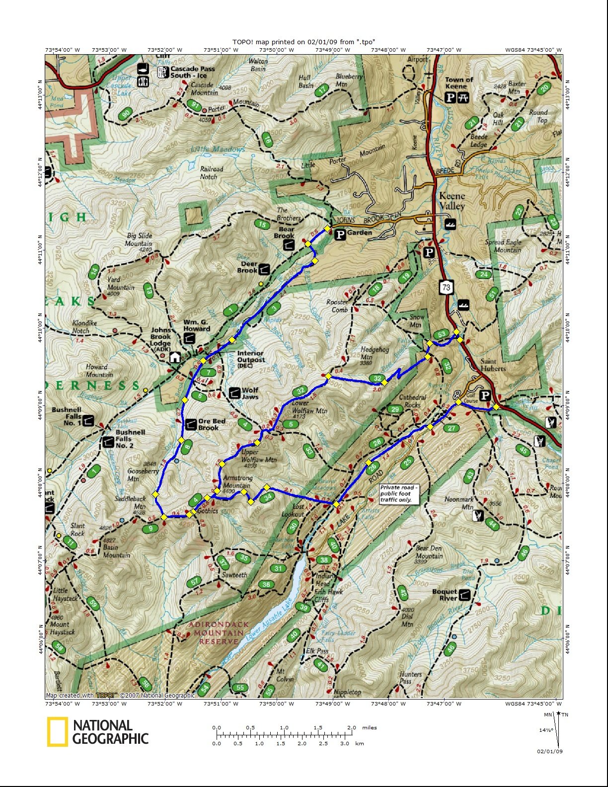 Gothics Mountain Hiking Trail Maps, Trail Descriptions, Pictures & More