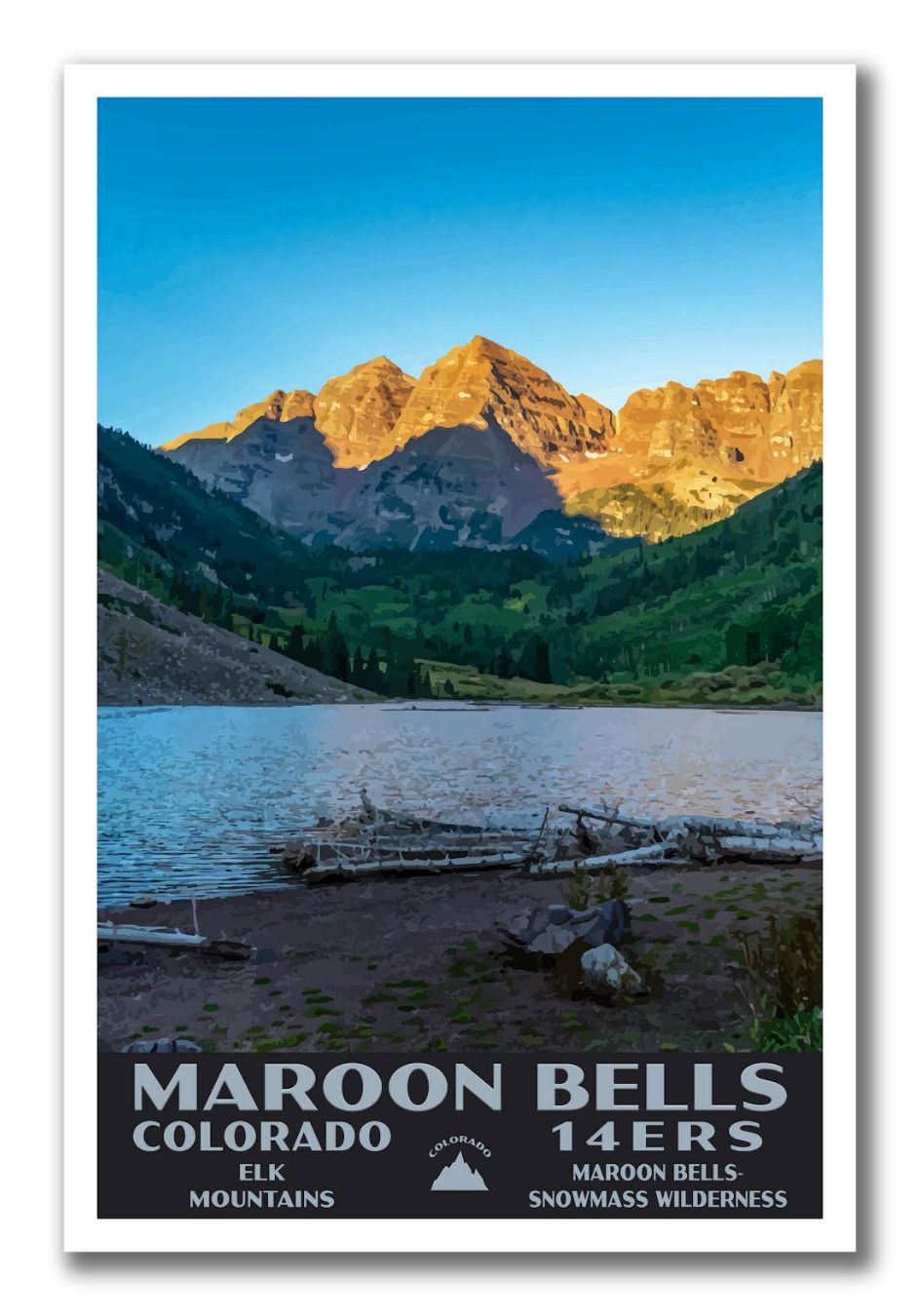Maroon Bells Poster - Perfect Memory Of This Incredible CO 14er